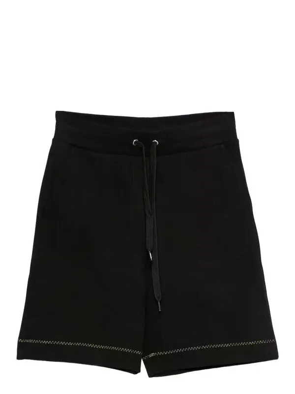 Moschino Patch Drawstring Track Shorts - Black