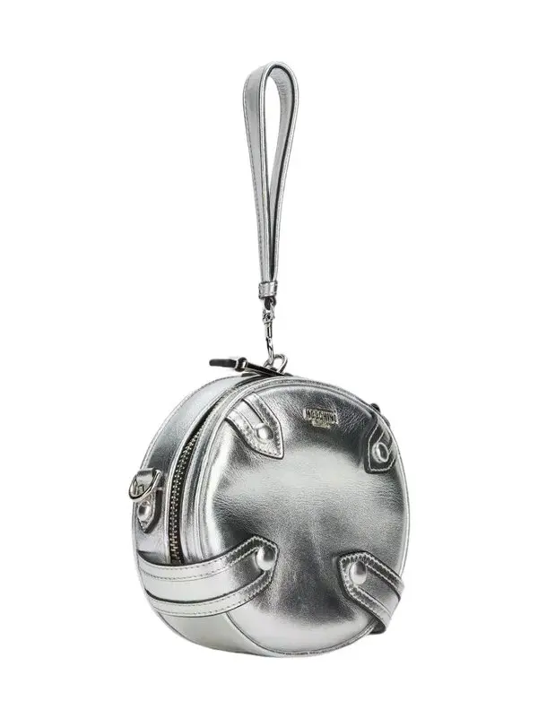 Moschino Metallic Effect Shoulder Bag - Silver