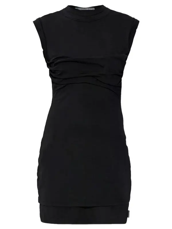 Alexander Wang Draped Layered Mini Dress - Black