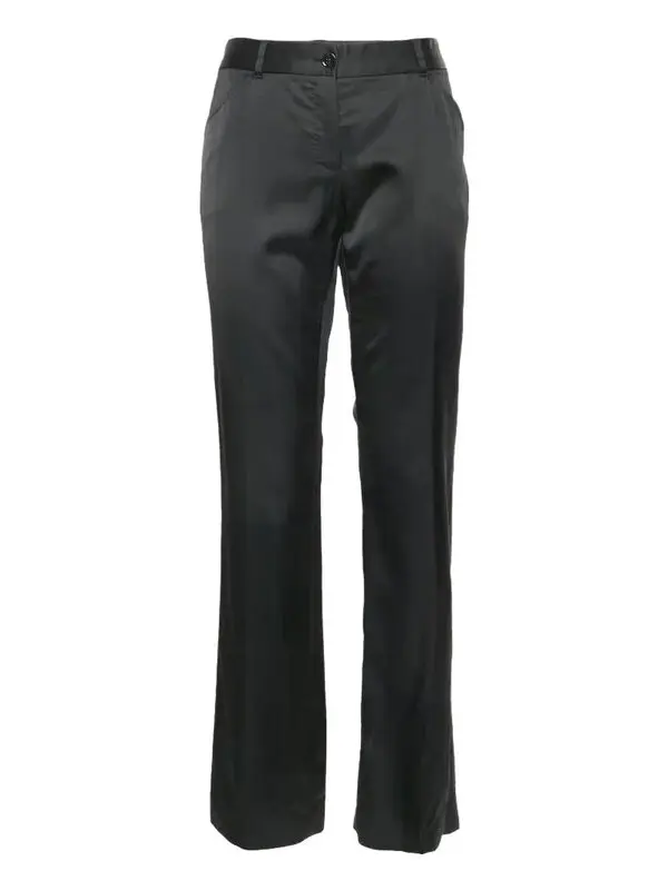Dolce & Gabbana Straight-fit Satin Trousers - Black