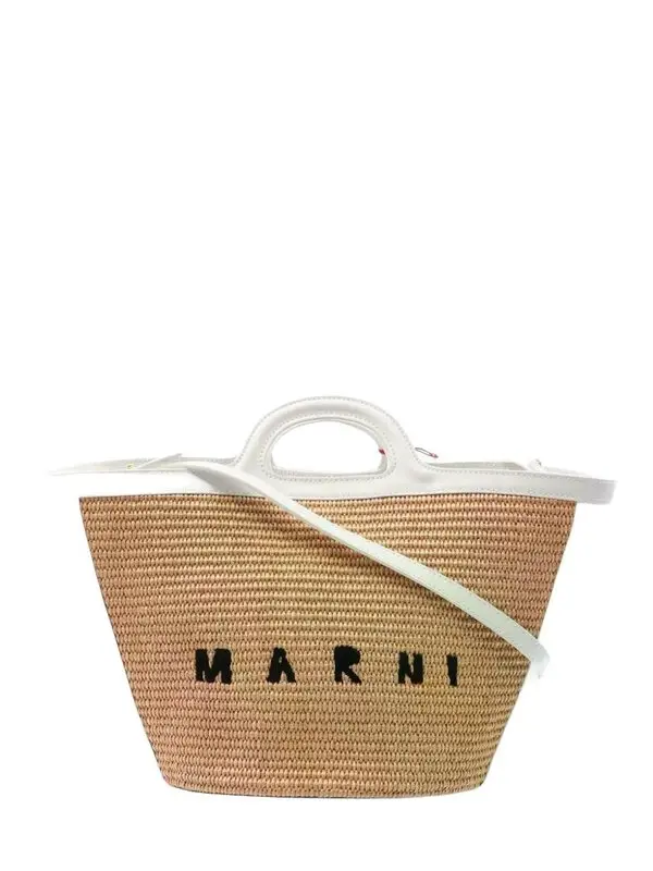 Marni 2020s Small Tropicalia Summer Two-way Handbag - Neutrals