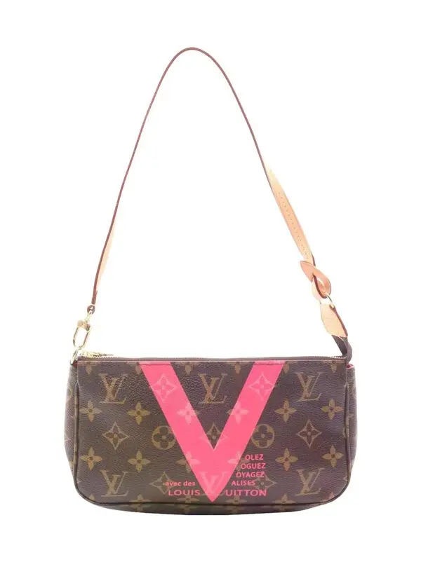 LOUIS VUITTON 2015 Monogram V Pochette Accessoires Handbag - Brown