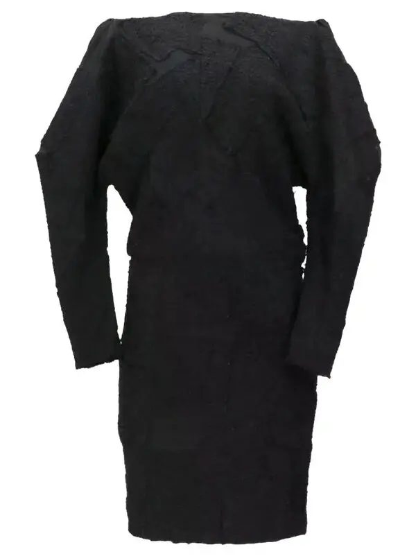 TOM FORD Patchwork-effect Textured-finish Mini Dress - Black