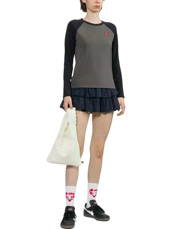 AAPE BY *A BATHING APE Heart-patch T-shirt - Grey