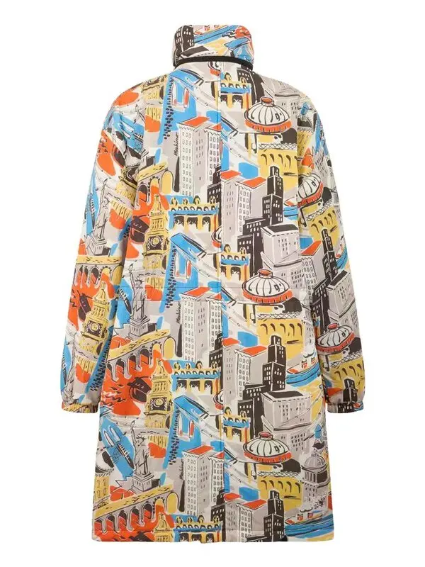 Moschino Graphic Print High Neck Jacket - Neutrals