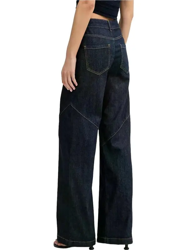 BLUGIRL Seam-detail Wide-leg Jeans - Blue