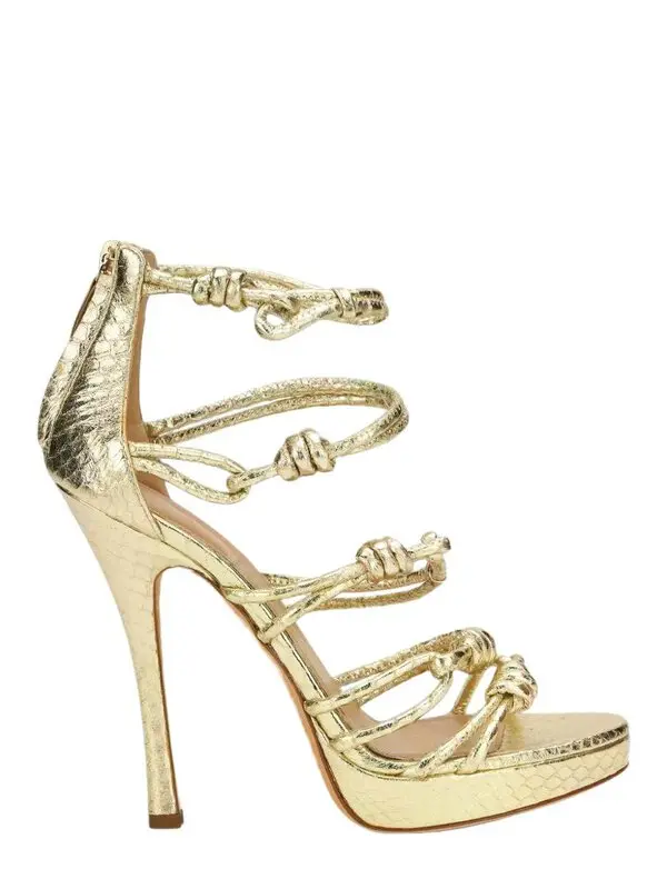 Moschino Knot-detail Sandals - Gold