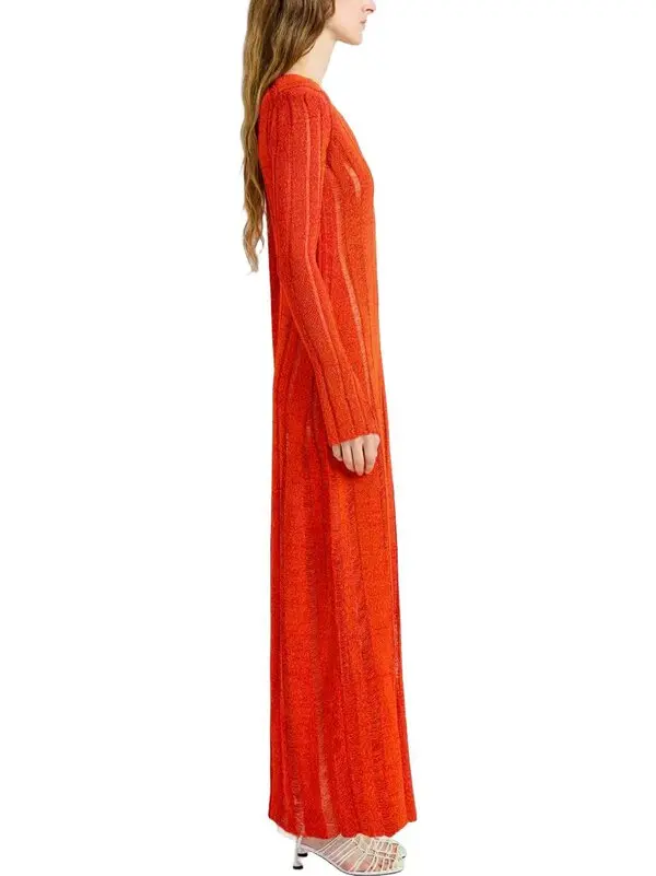 Proenza Schouler Maelle Dress In Drop Needle Tweed - Red