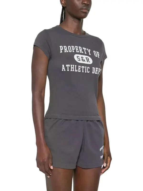 SPORTY & RICH Athletic Dept." Logo T-shirt - Grey
