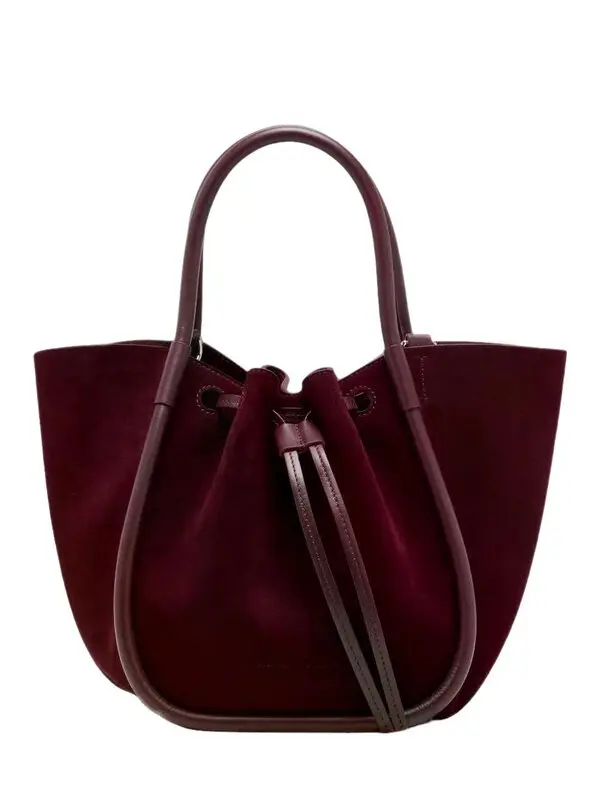 Proenza Schouler Small Ruched Tote In Soft Suede - Red