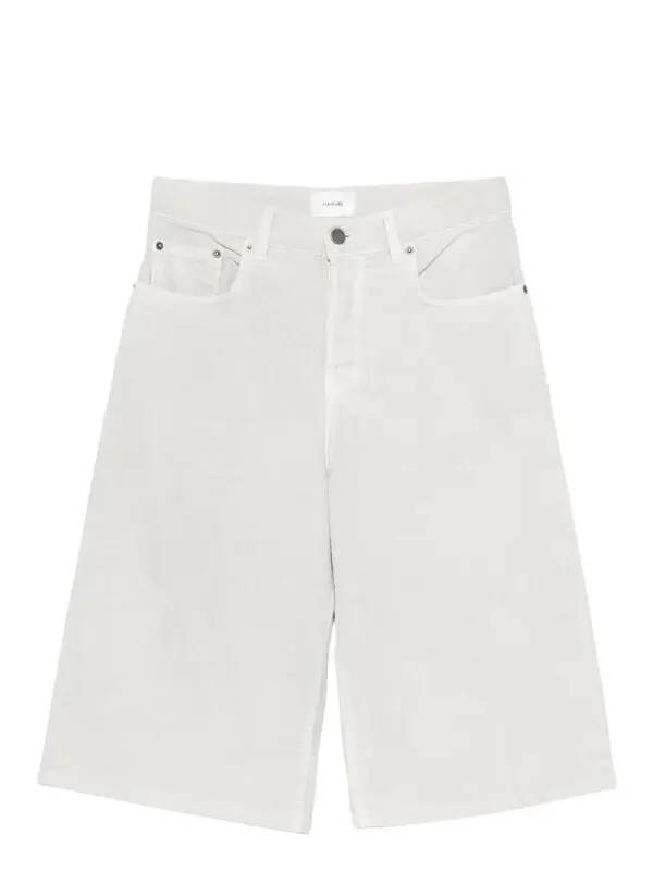 HAIKURE New Becky Logo-patch Denim Shorts - Grey