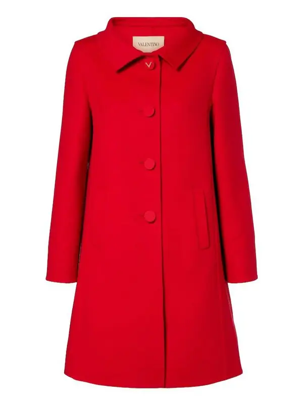 Valentino Garavani Wool And Cashmere Coat - Red