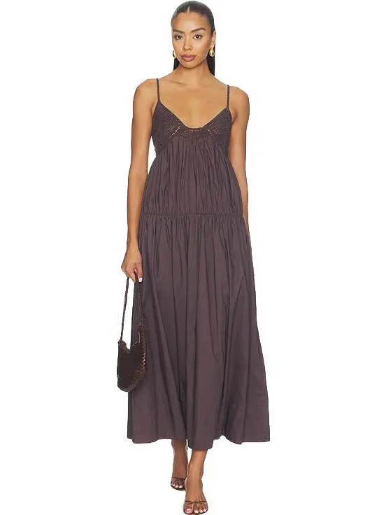 CAMILA COELHO Evelisse Midi Dress - Raisin