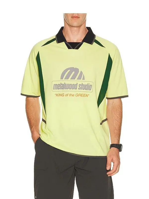 METALWOOD STUDIO King Of The Greens Jersey Polo In . Also - Yellow