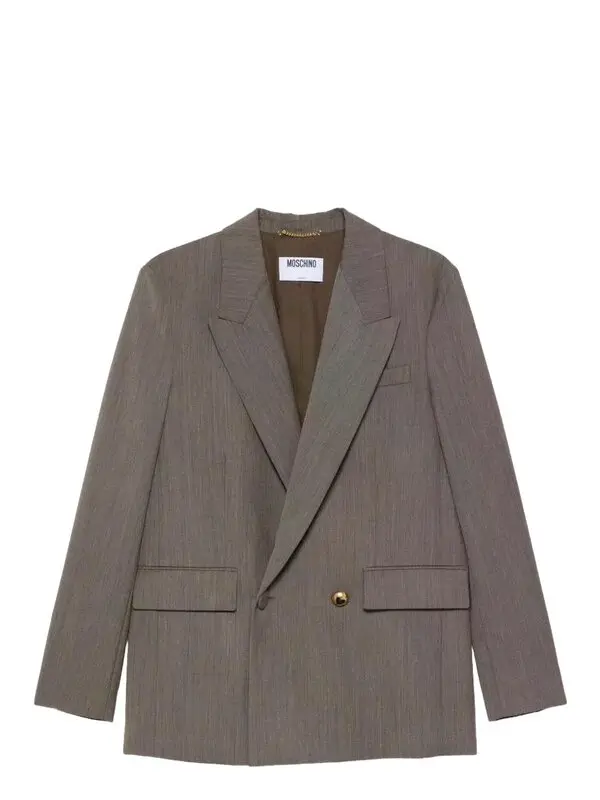 Moschino Double-breasted Blazer - Brown