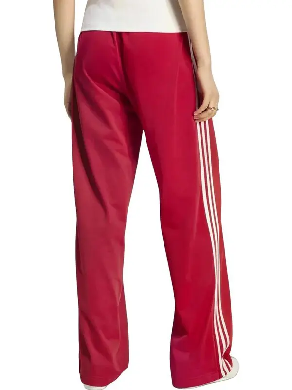 Adidas Firebird Loose-fit Track Pants With Side Stripe Detail - Red