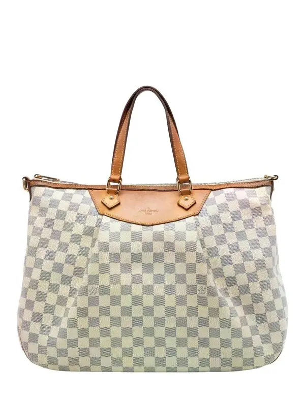 LOUIS VUITTON Damier Azur Siracusa Gm Satchel - White