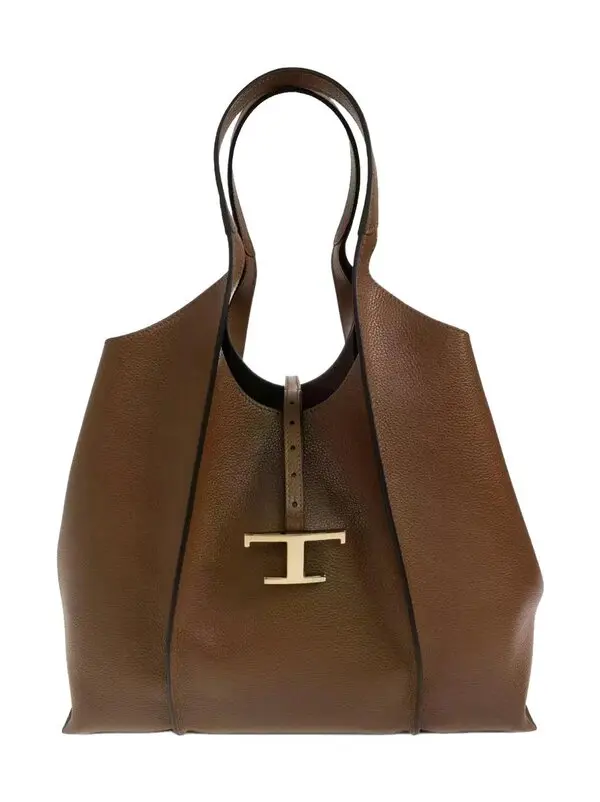 TOD'S Timeless Leather Shoulder Bag - Brown