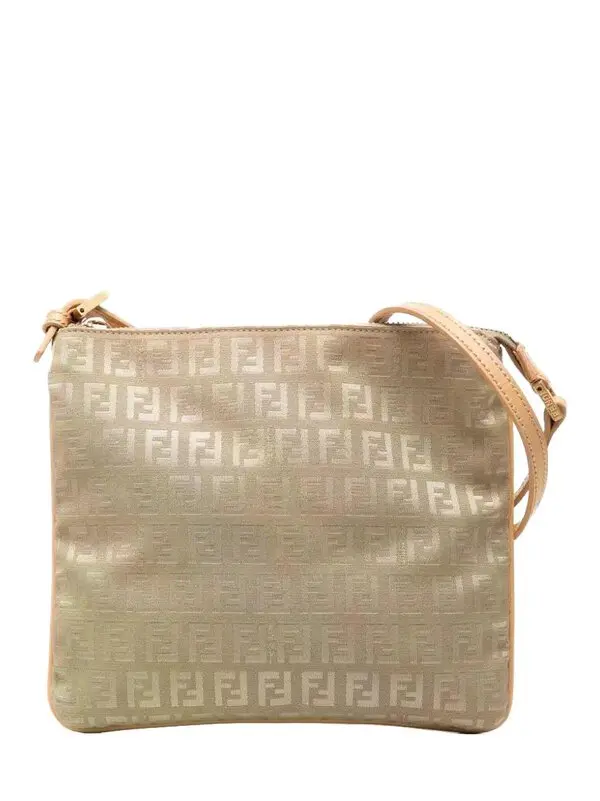 Fendi Zucchino Canvas Crossbody Bag - Neutrals