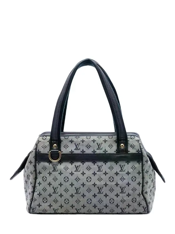 LOUIS VUITTON Monogram Mini Lin Josephine Pm Handbag - Grey