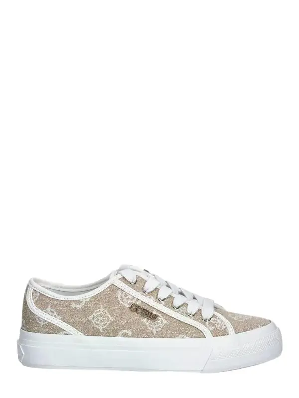 Guess Monogram-print Low-top Sneakers - Neutrals