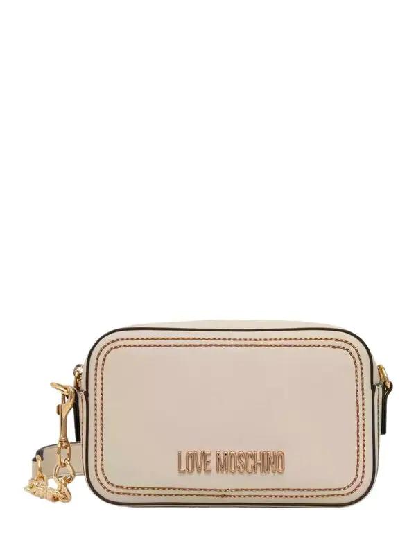 Moschino Logo Lettering Crossbody Bag - Neutrals
