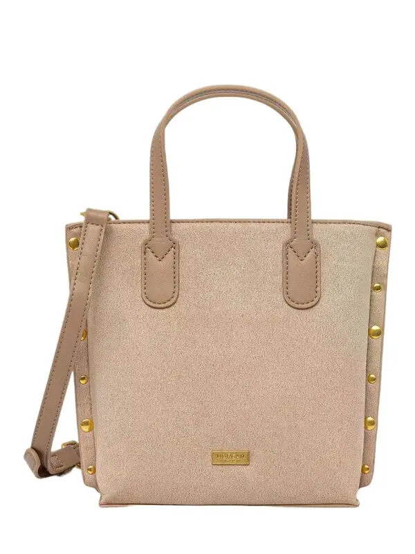 MORGAN Stud-embellished Tote Bag - Neutrals