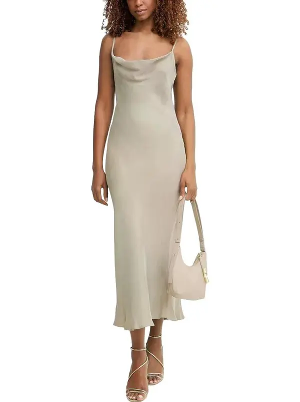 Guess Satin Midi Dress - Neutrals