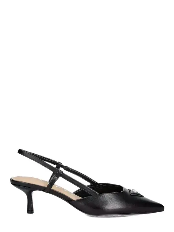 Guess Logo-plaque Slingback Pumps - Black