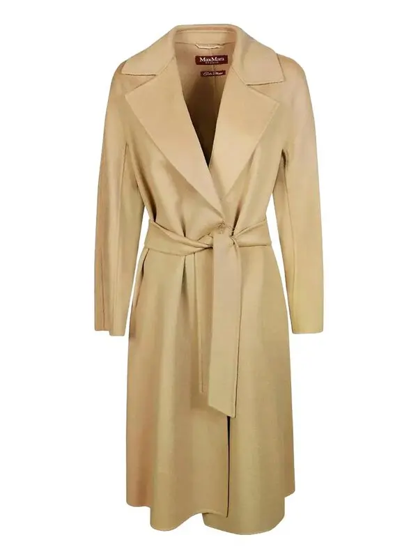 Max Mara Belted Notch-lapel Coat - Neutrals