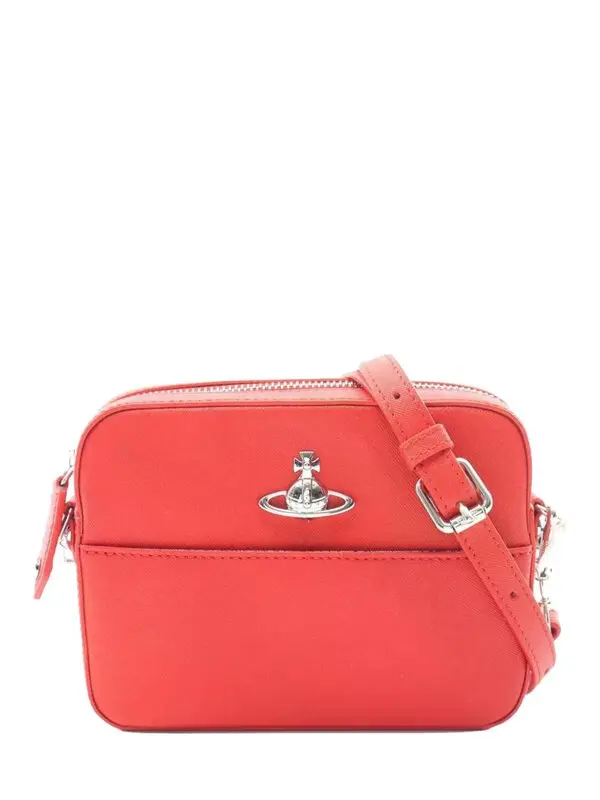 VIVIENNE WESTWOOD Orb Camera Leather Shoulder Bag - Red