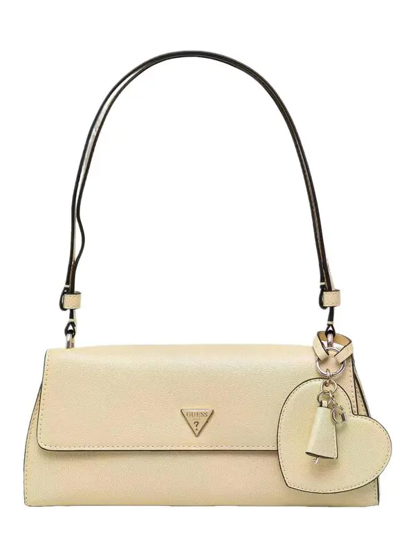 Guess Logo Plaque Shoulder Bag - Yellow