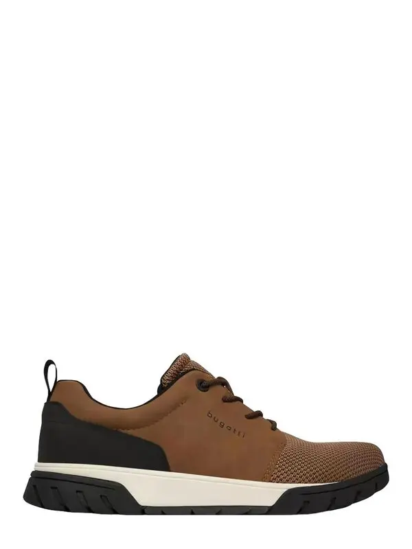 BUGATTI Panelled Lace-up Sneakers - Brown