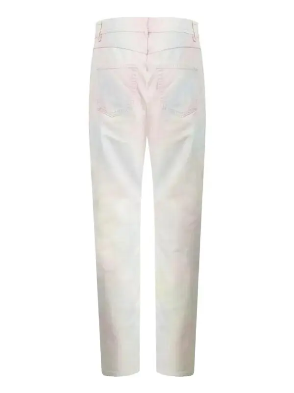 IRO PARIS Straight-leg Cropped Jeans With Tie-dye Pattern - White