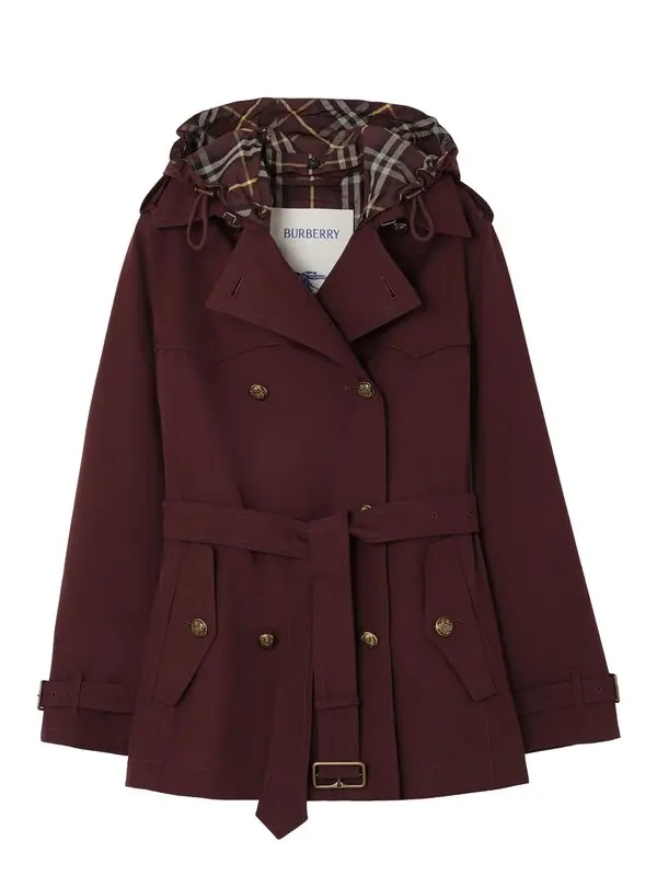 Burberry Tropical Gabardine Foxfield Trench Coat - Red