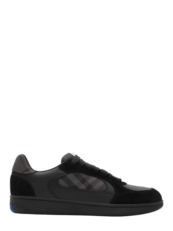 Burberry Leather Check Terrace Sneakers - Black