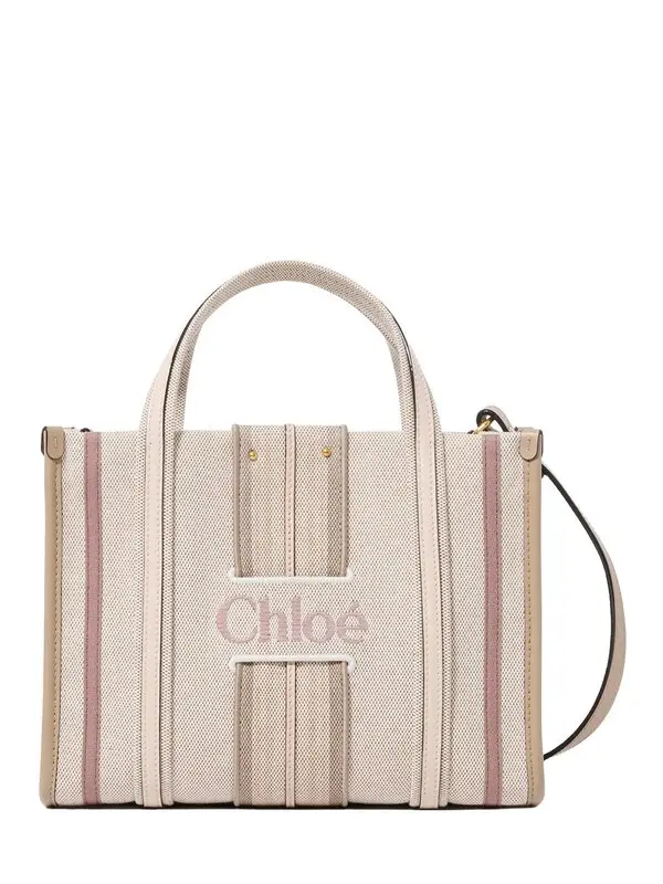 Chloé Woody Loop Small Tote Bag - Nude