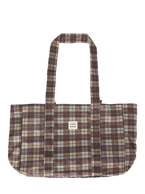 DAMSON MADDER Check Cotton-canvas Tote Bag - Multi