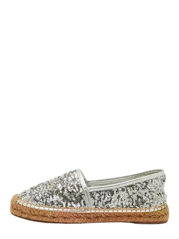 Dolce & Gabbana Sequin Espadrilles - Silver