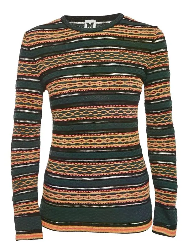 Missoni Patterned Knit Top - Green