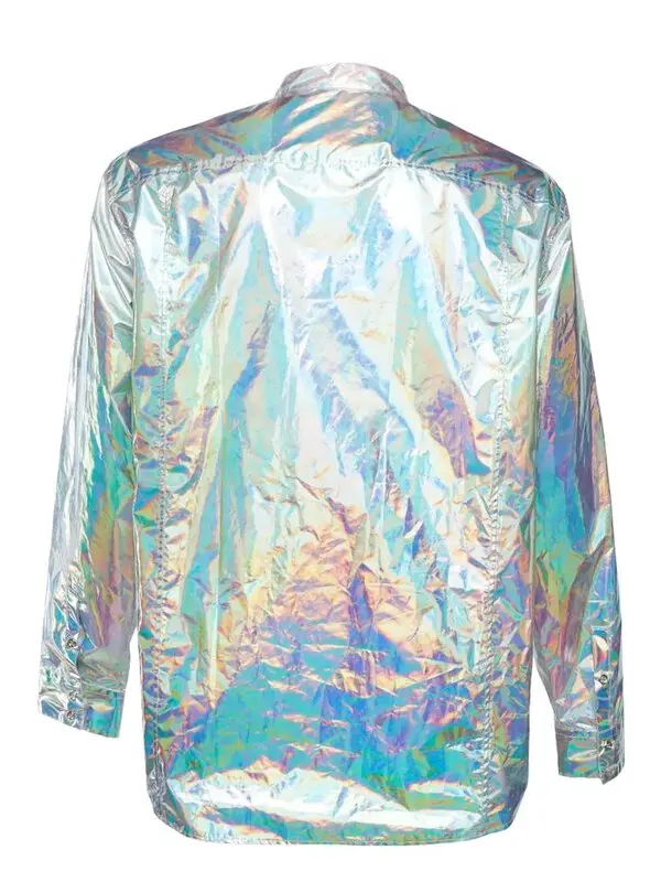 Balmain Holographic Oversized Shirt - Silver