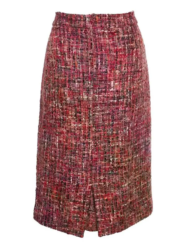 Escada Tweed-effect Pencil Midi Skirt - Pink