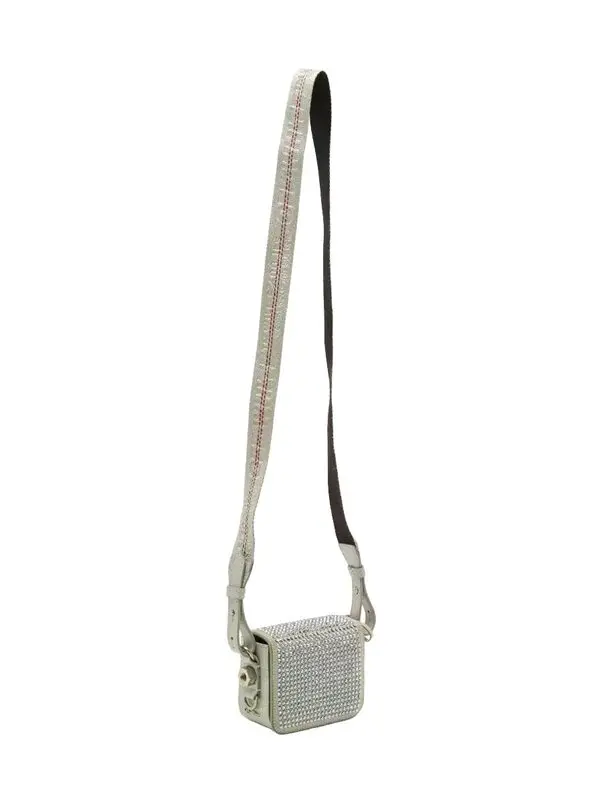 Off-White Crystal-embellished Shoulder Bag - Silver