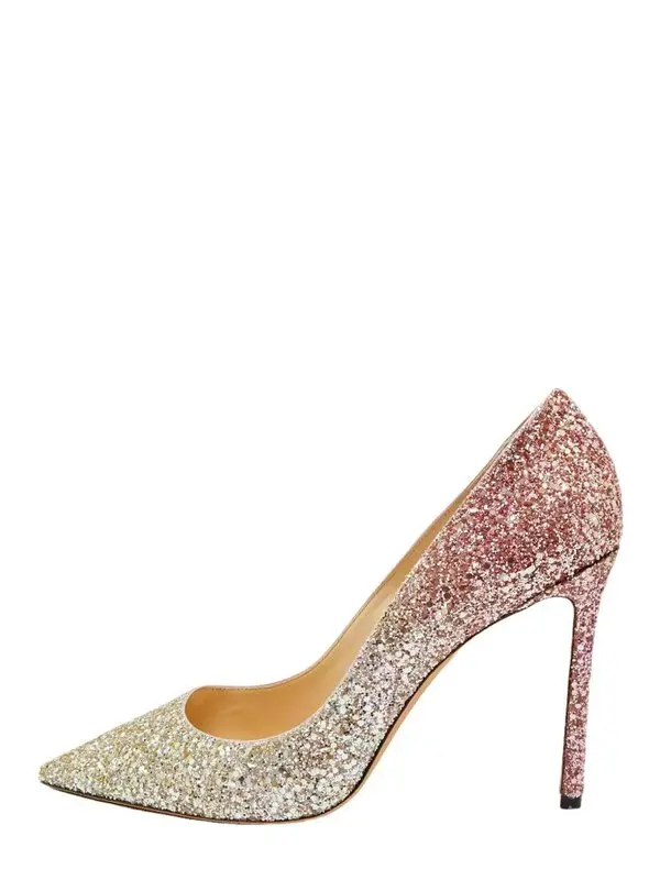 JIMMY CHOO Romy Glitter Pumps - Silver
