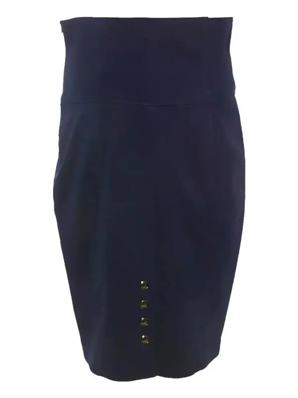 Burberry High-waist Pencil Midi Skirt - Blue