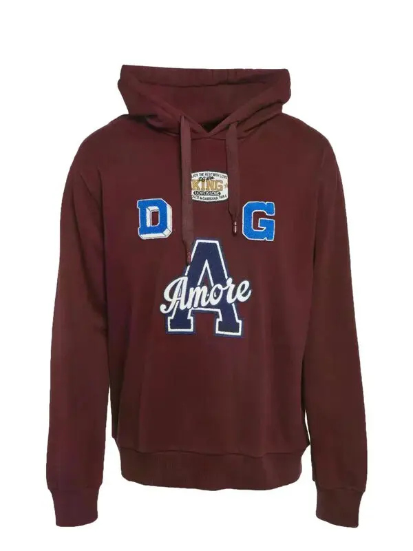 Dolce & Gabbana Amore Graphic-print Hoodie - Red