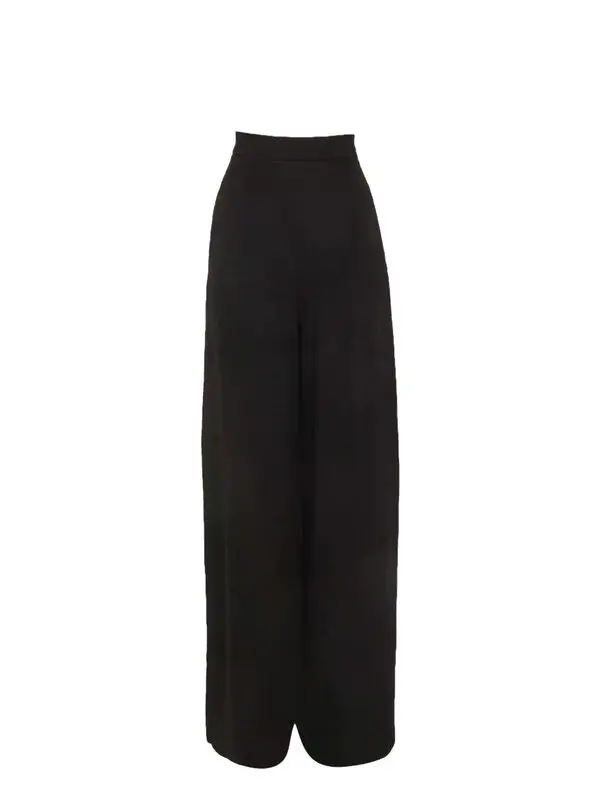Max Mara Pleated Wide-leg Trousers - Black