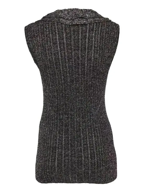 Just Cavalli Ruffled Lace-up Top - Grey