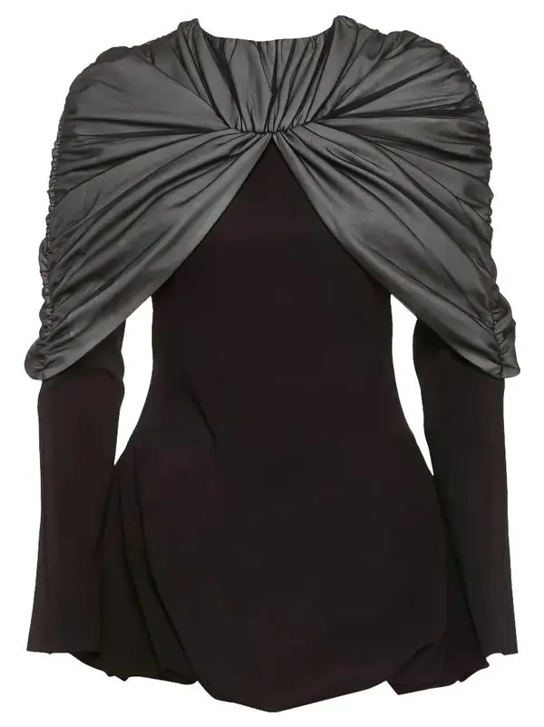 CHATS BY C.DAM Draped Aether Dress - Black