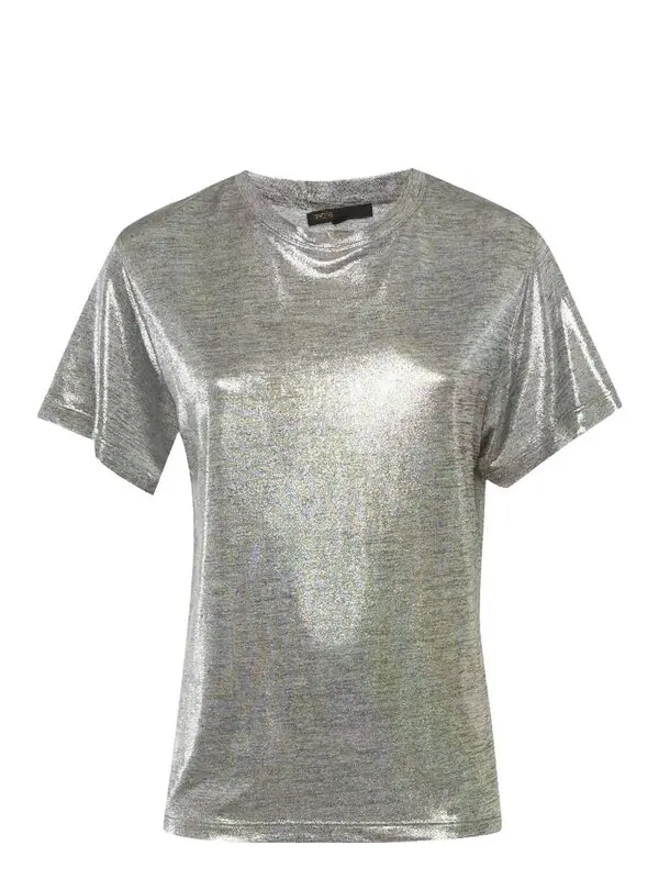 Maje Lamé Jersey T-shirt - Silver